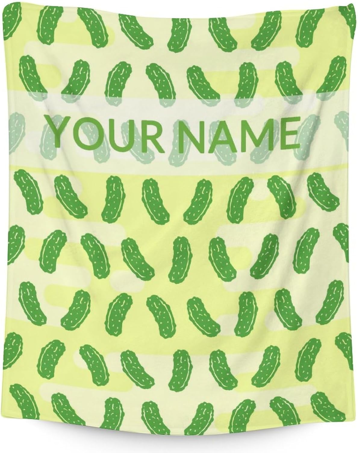 XZYG Personalized Pickle Blanket Gifts with Name Text Funny Throw ...