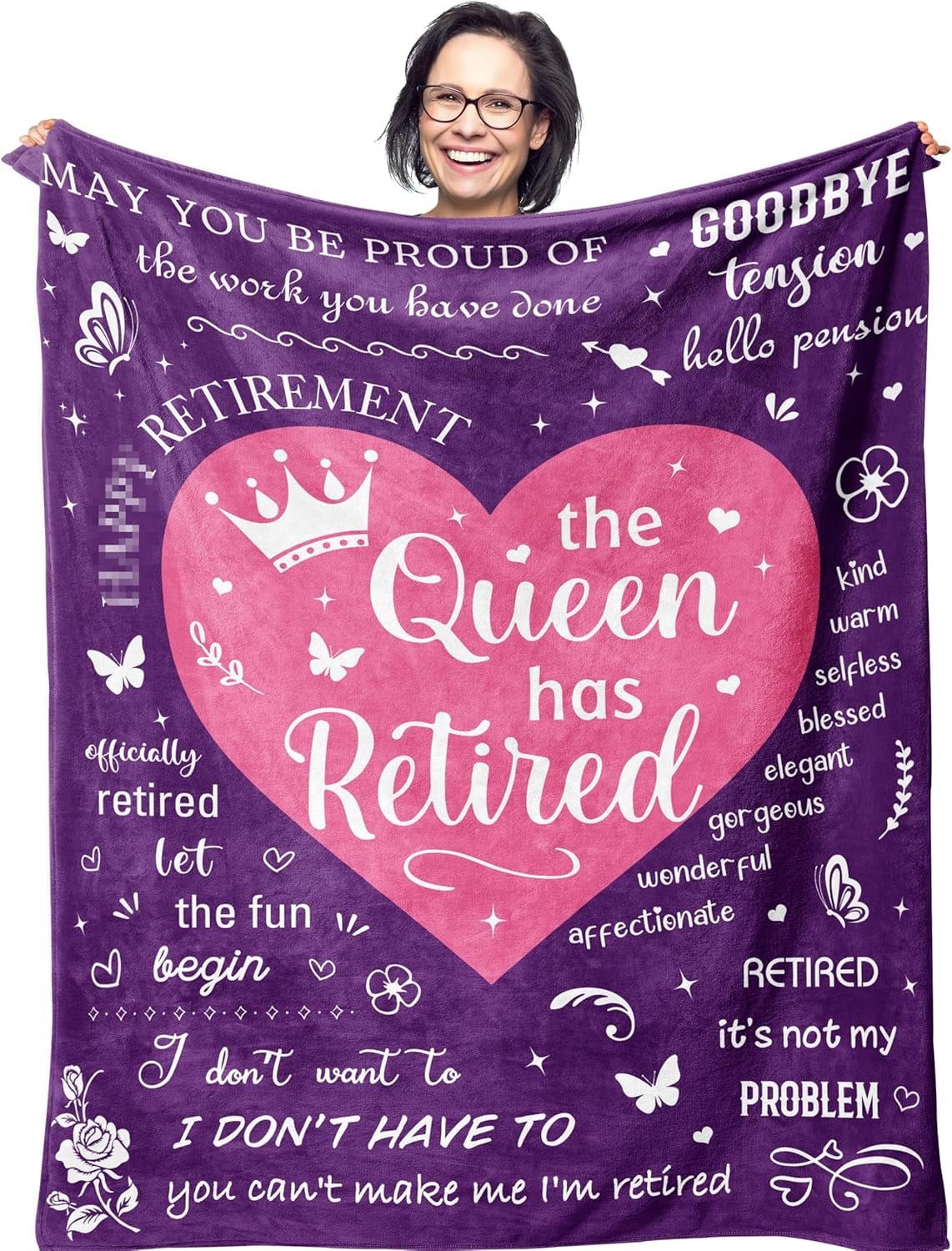 XZYG Retirement Gifts for Women Best Retirement Gifts Blanket Retired ...