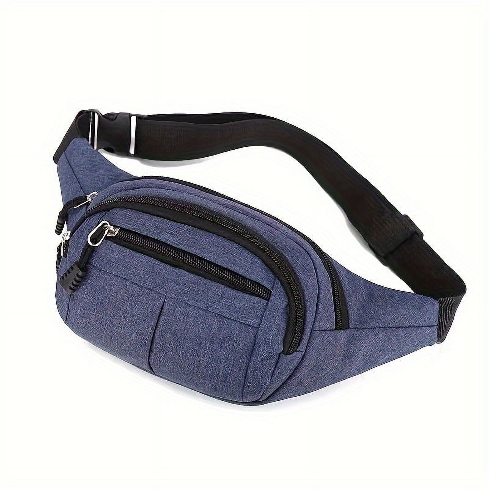 XZYG Simple Solid Color Waist Bag Shoulder Bag Men‘s Waist Bag Fanny ...