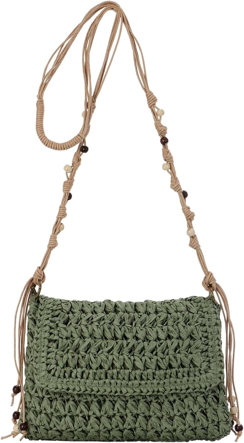 XZYG Straw Clutch Purse for Women Envelope Wallet Straw Crossbody ...