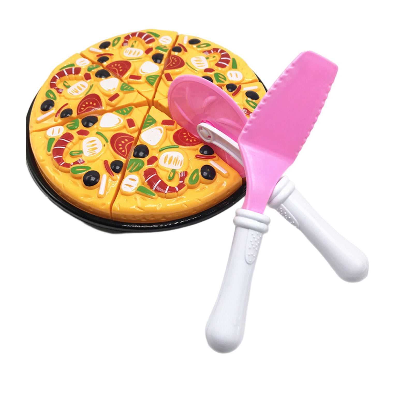 XZYYR 9 Piece Pizza Set For Kids Pizza Cutting Play Set Toy Kids Pizza ...