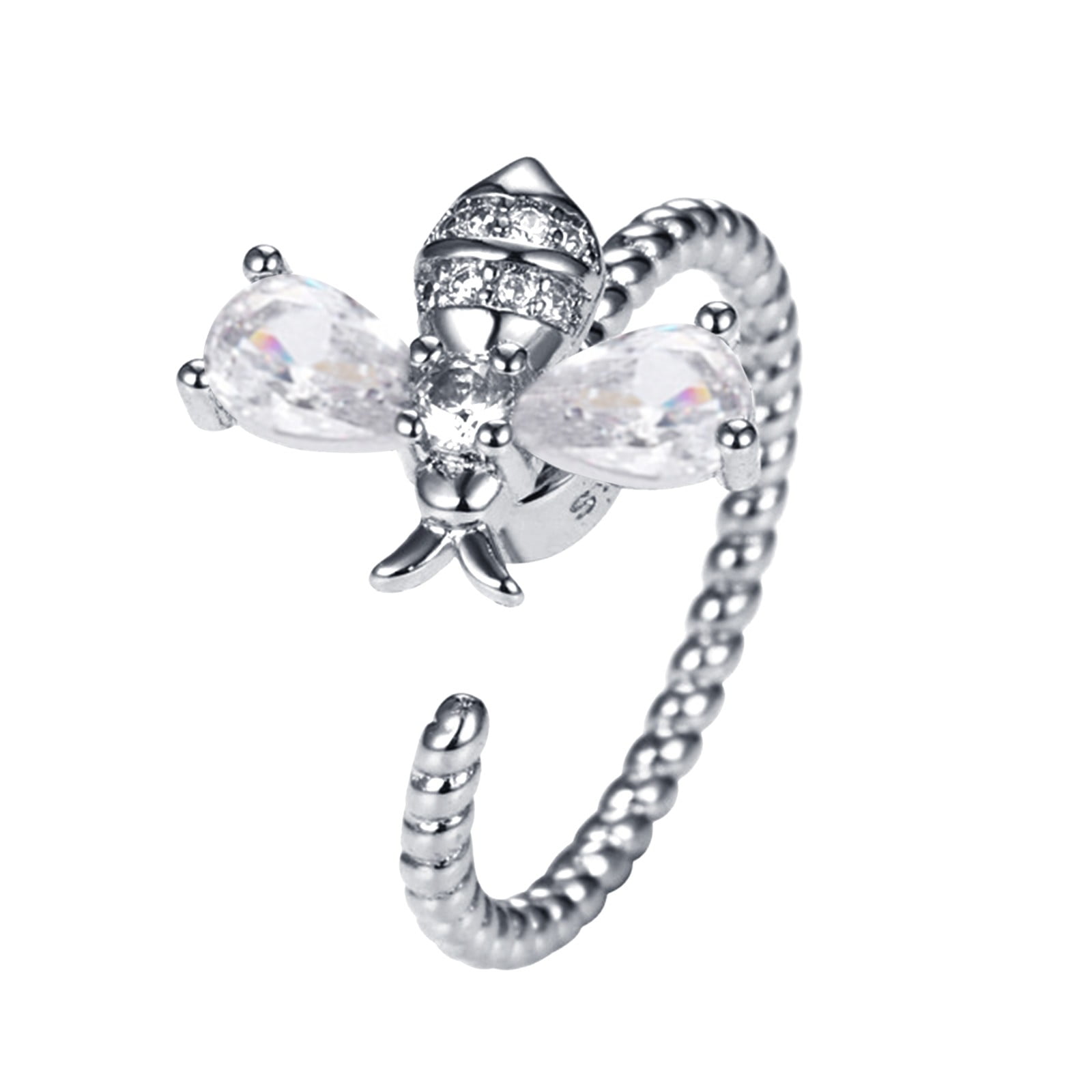 XZYYR To My Daughter Rotating Ring Rhinestone Ring Minimalist Anxiety ...