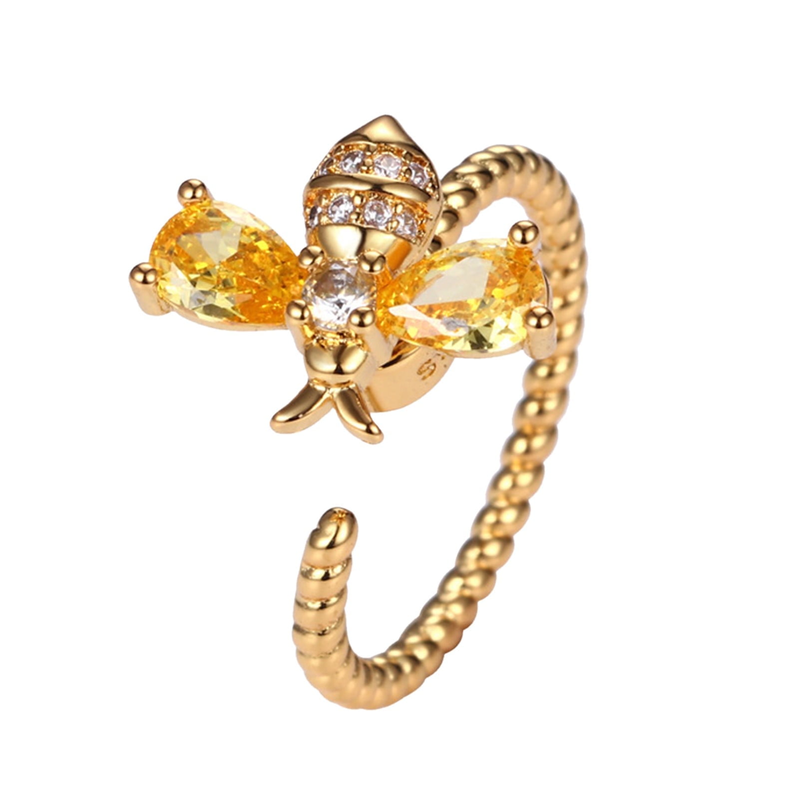 XZYYR To My Daughter Rotating Ring Rhinestone Ring Minimalist Anxiety ...