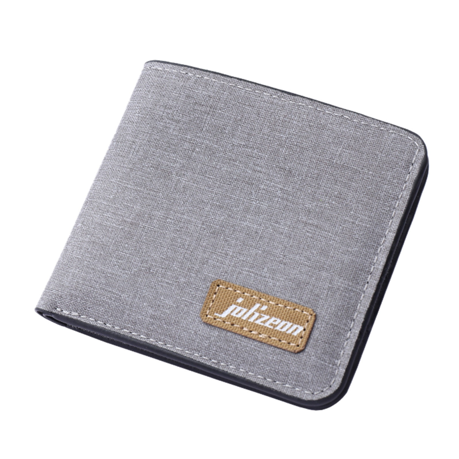XZYYR Fashion ID Short Wallet Solid Color Women Men Canvas Hasp Purse ...