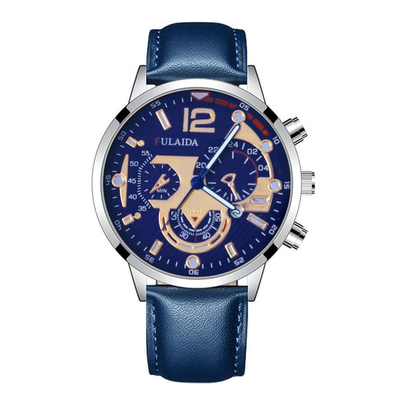 XZYYR Fashion Sport Men's Stainless Steel Leather Band Quartz Analog ...