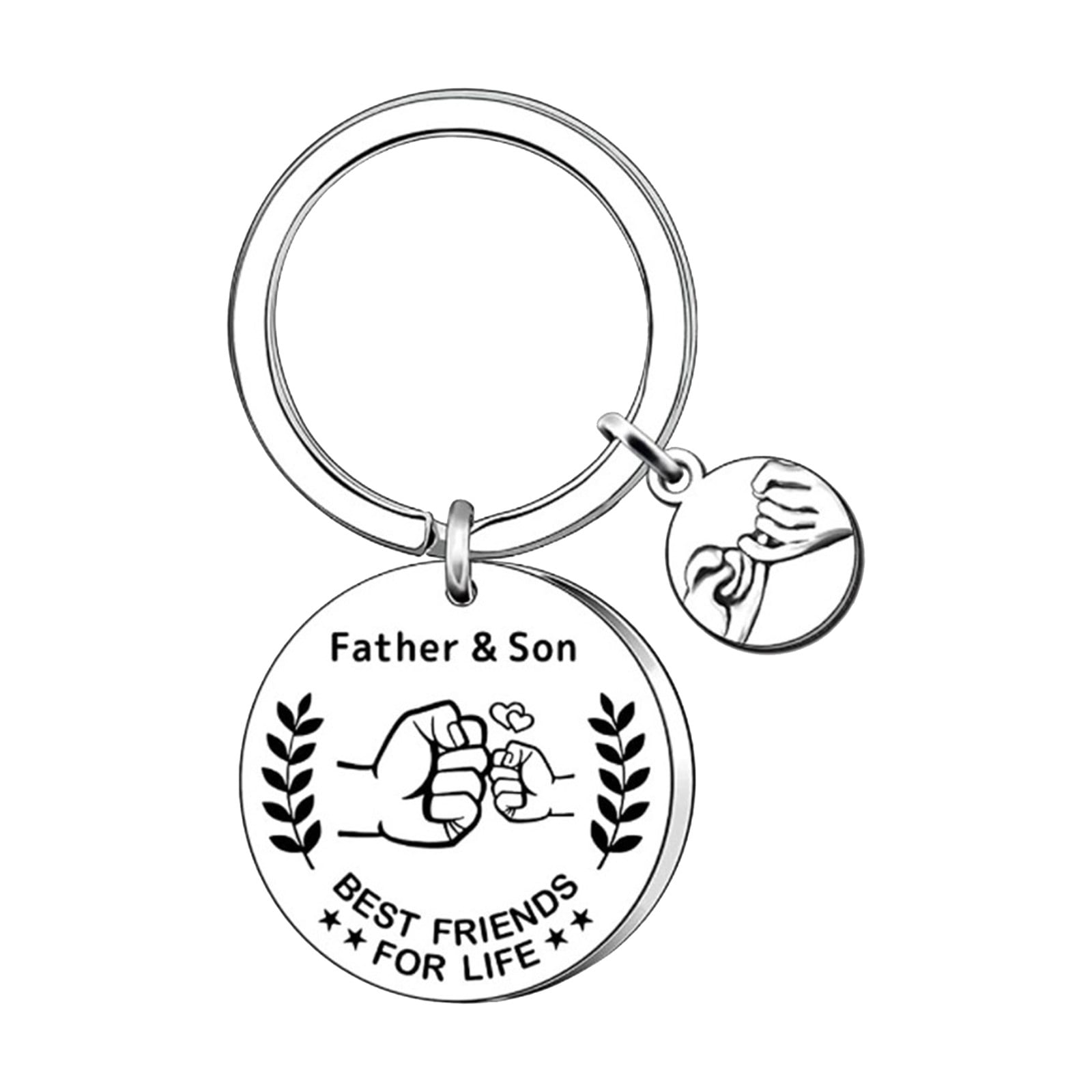 XZYYR Father'S Day Keychain Stainless Steel For Elderly Dad Womens ...