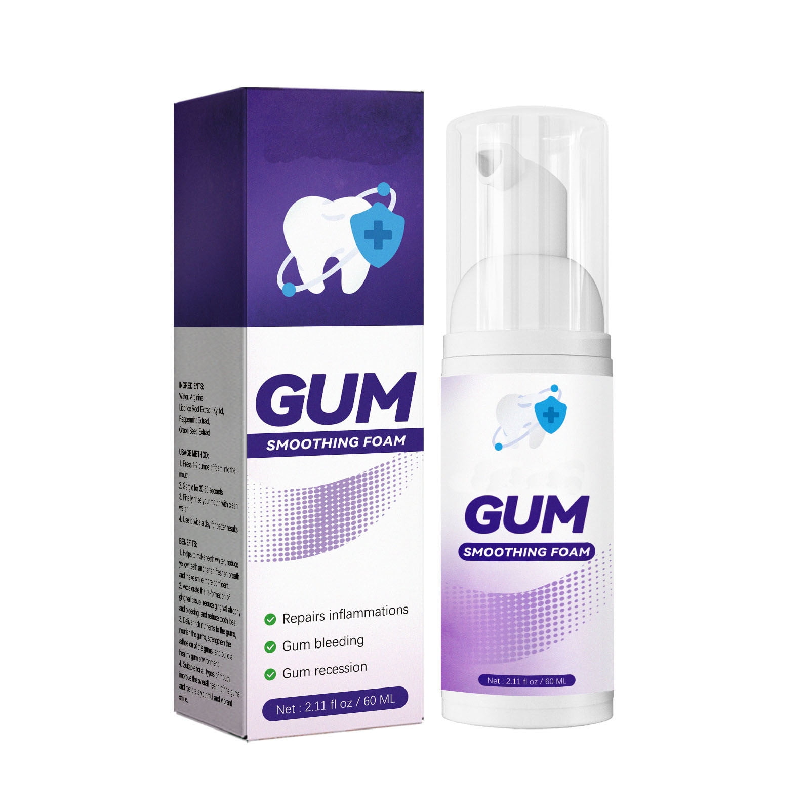 XZYYR Gum Foam Inflammatory Gum Tissue And Deep Cleaning For Gums Teeth ...