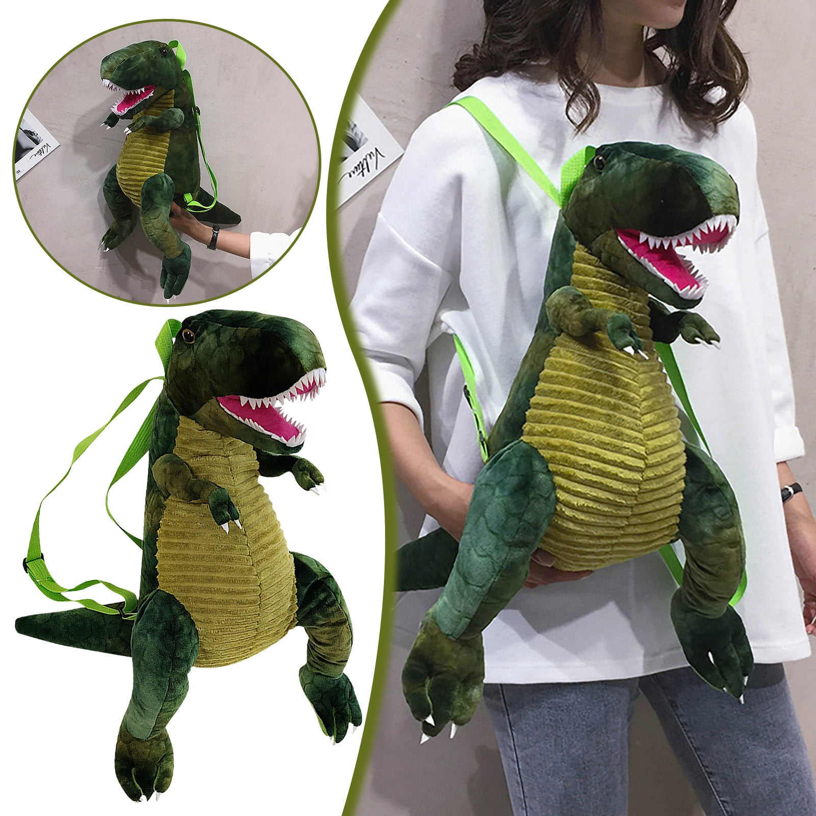 XZYYR Plush Dinosaur Backpack, 23.62" Stuffed Animal Backpack in the ...