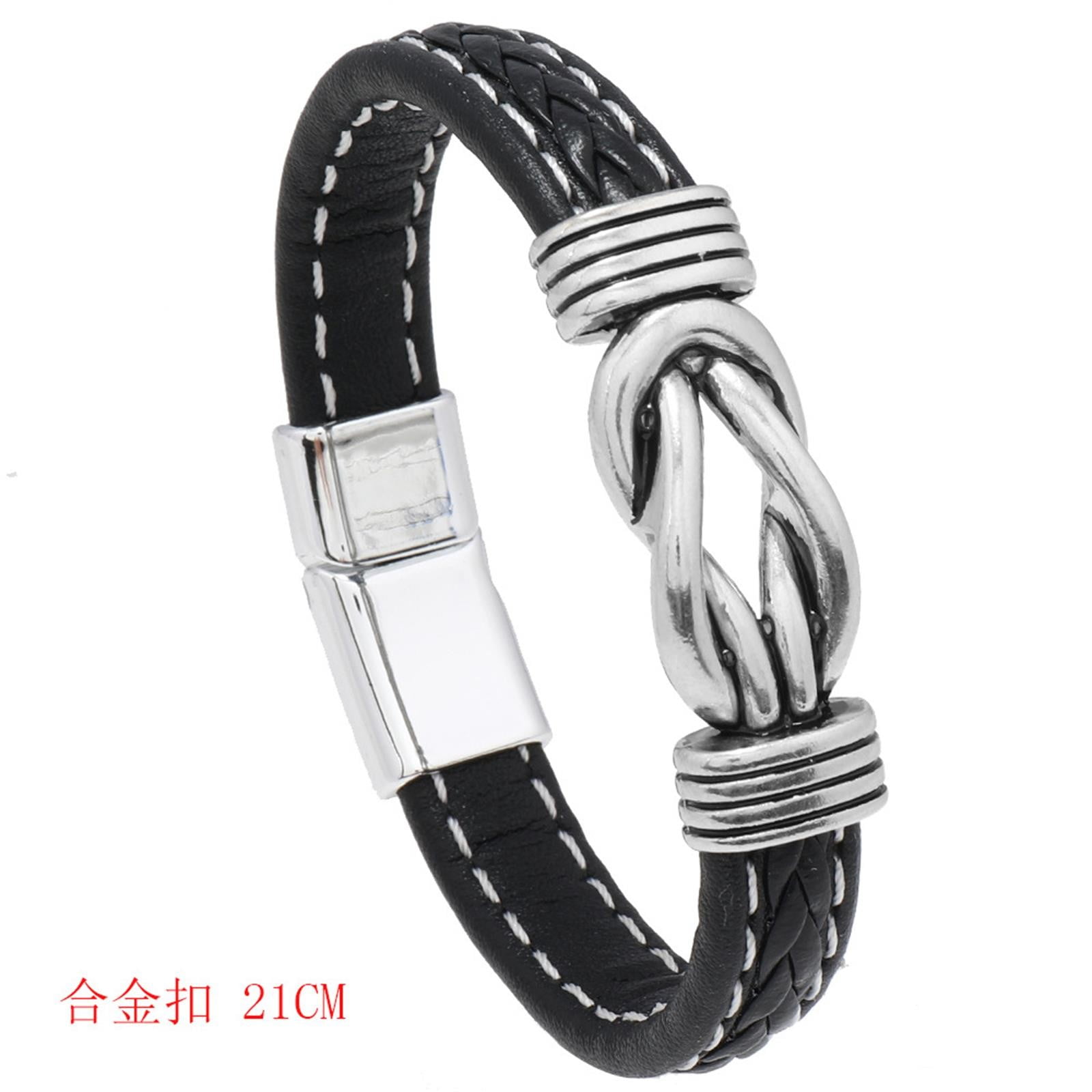 XZYYR And Son Forever Linked Together Braided Leather Bracelet Men ...
