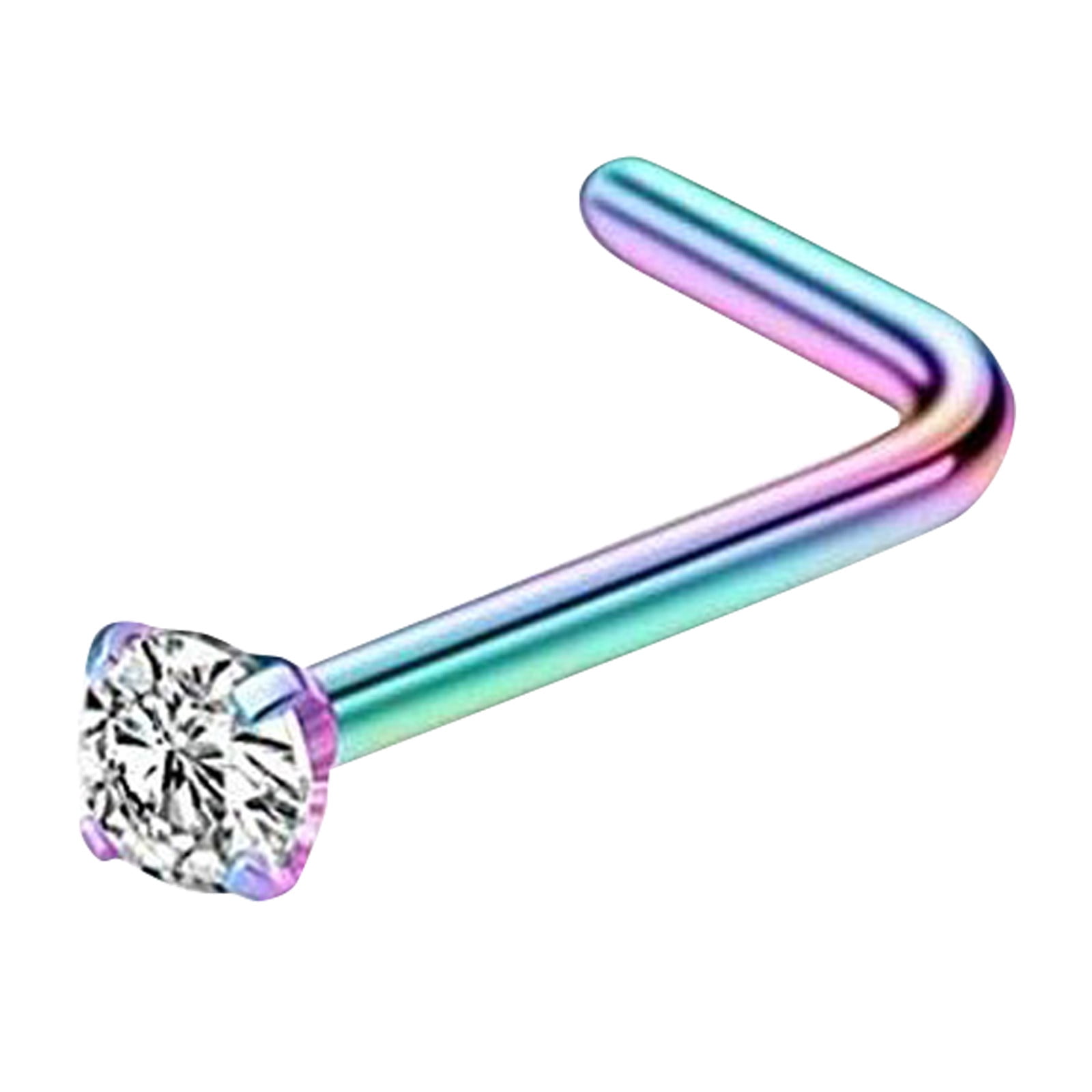 XZYYR Stainless Steel Nose Rings Hoop Studs Body Piercing Jewelry Nose ...