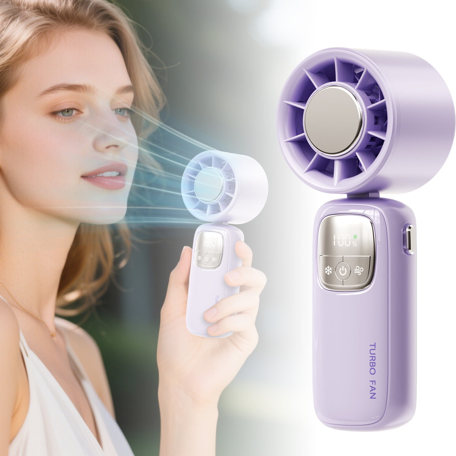 XZYYR Title：Portable Rechargeable Handheld Fan With Powerful Airflow ...