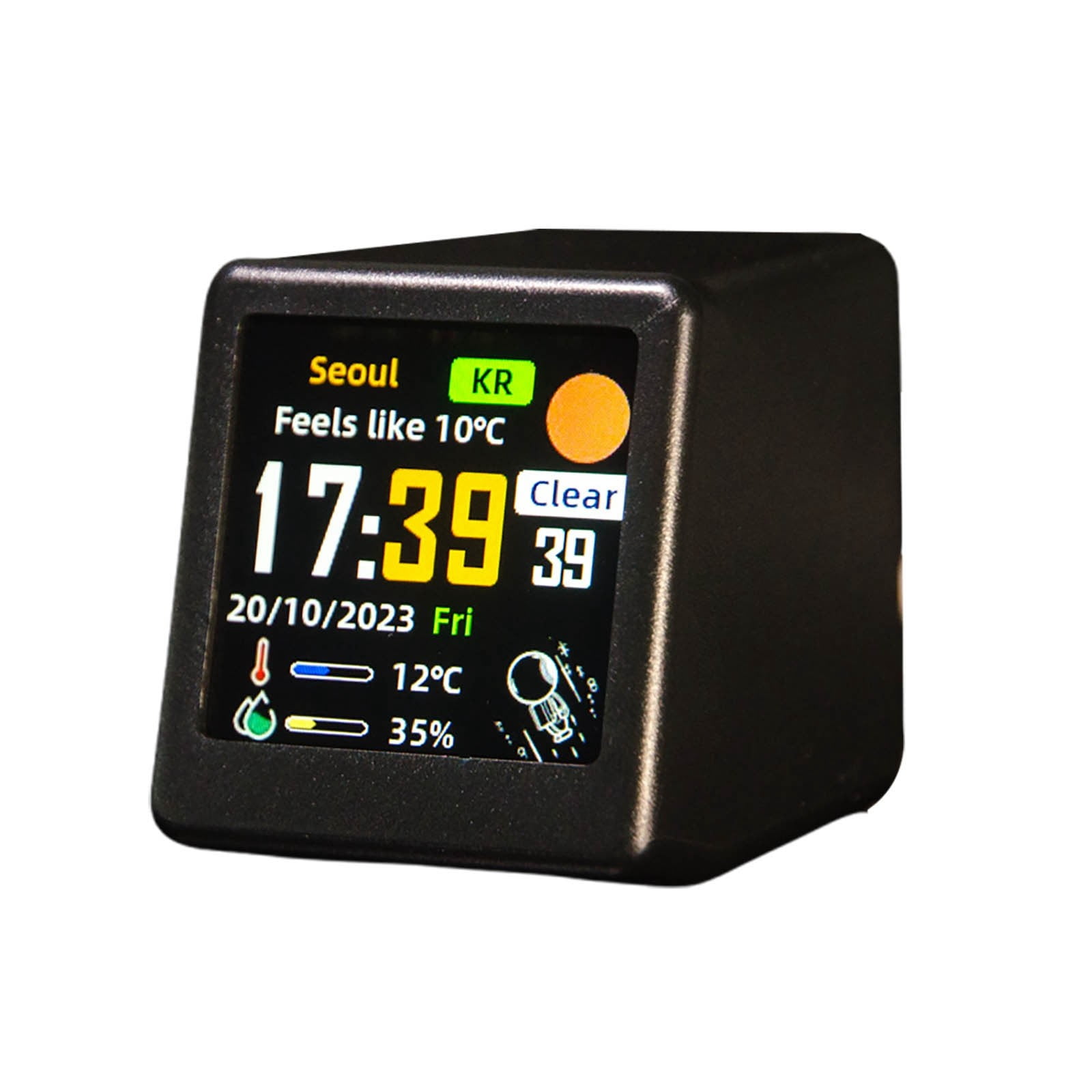 XZYYR WiFi Desk Weather Clock Multifunctional Clock With Stylish Design ...