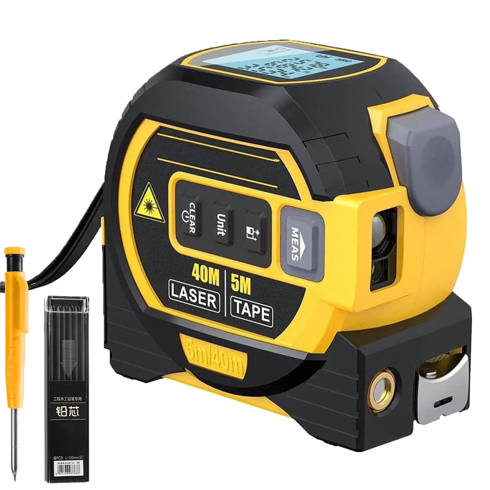XZZ 3-in-1 Laser Tape, Digital Measuring Sight, Laser Tool - 40M/131ft ...