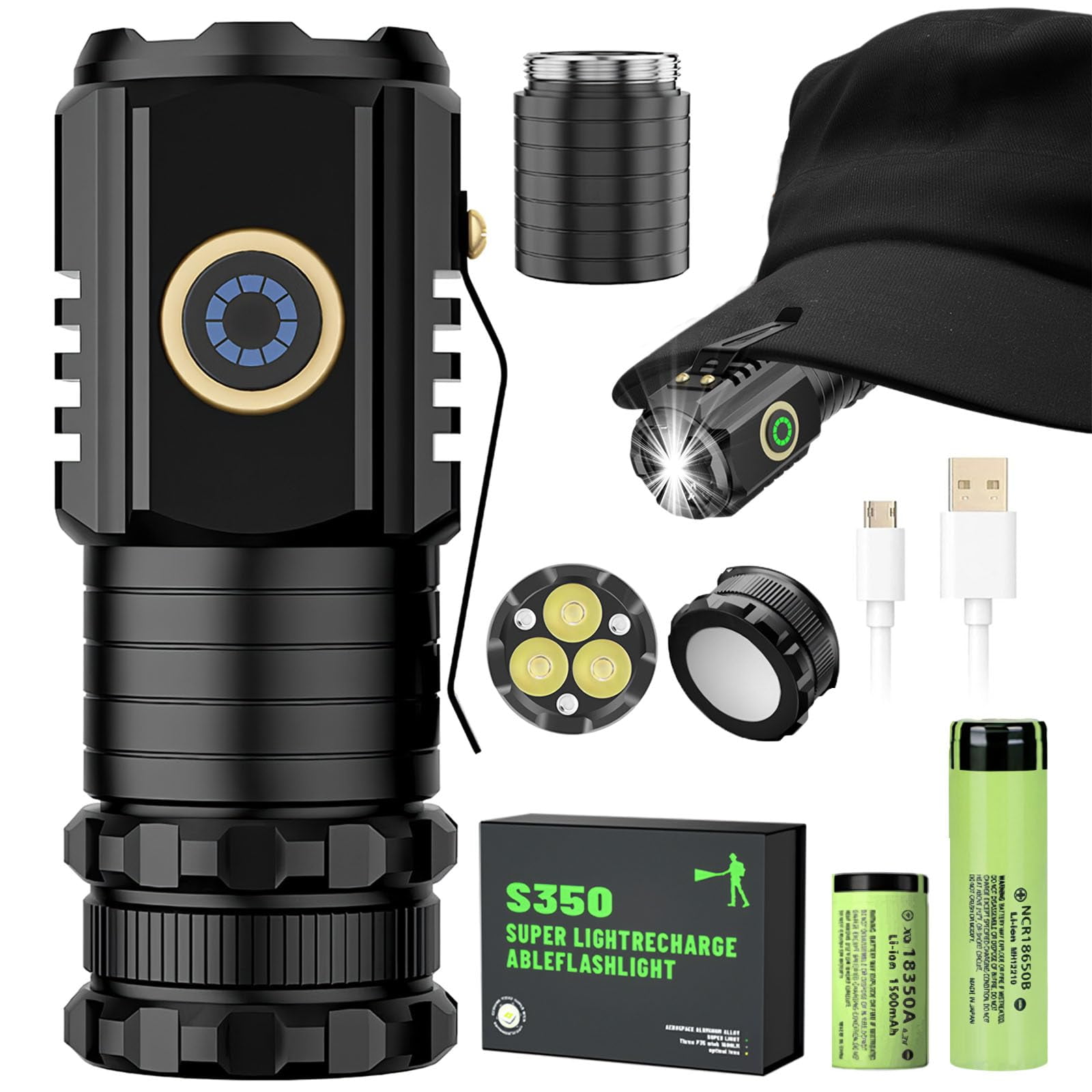 XZZ Flash Light Rechargeable, 2024 New High Powered Torches ...