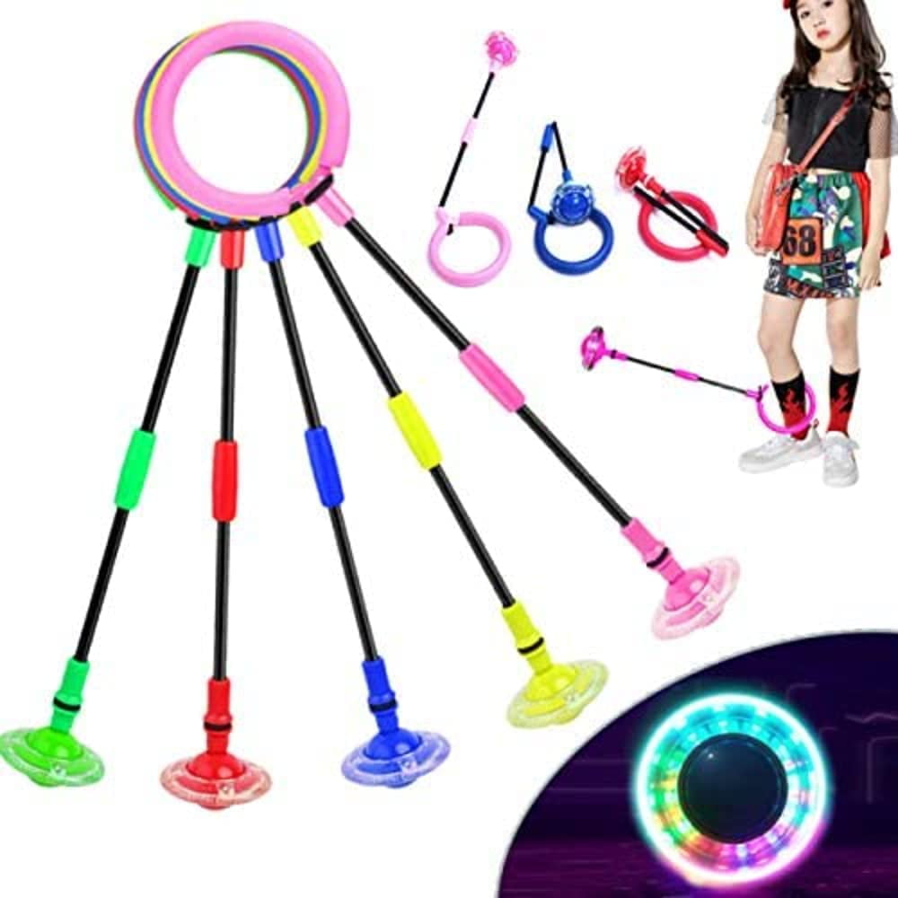 XZZ Flashing Jumping Ring Children Colorful Ankle Skip Jump Ropes ...