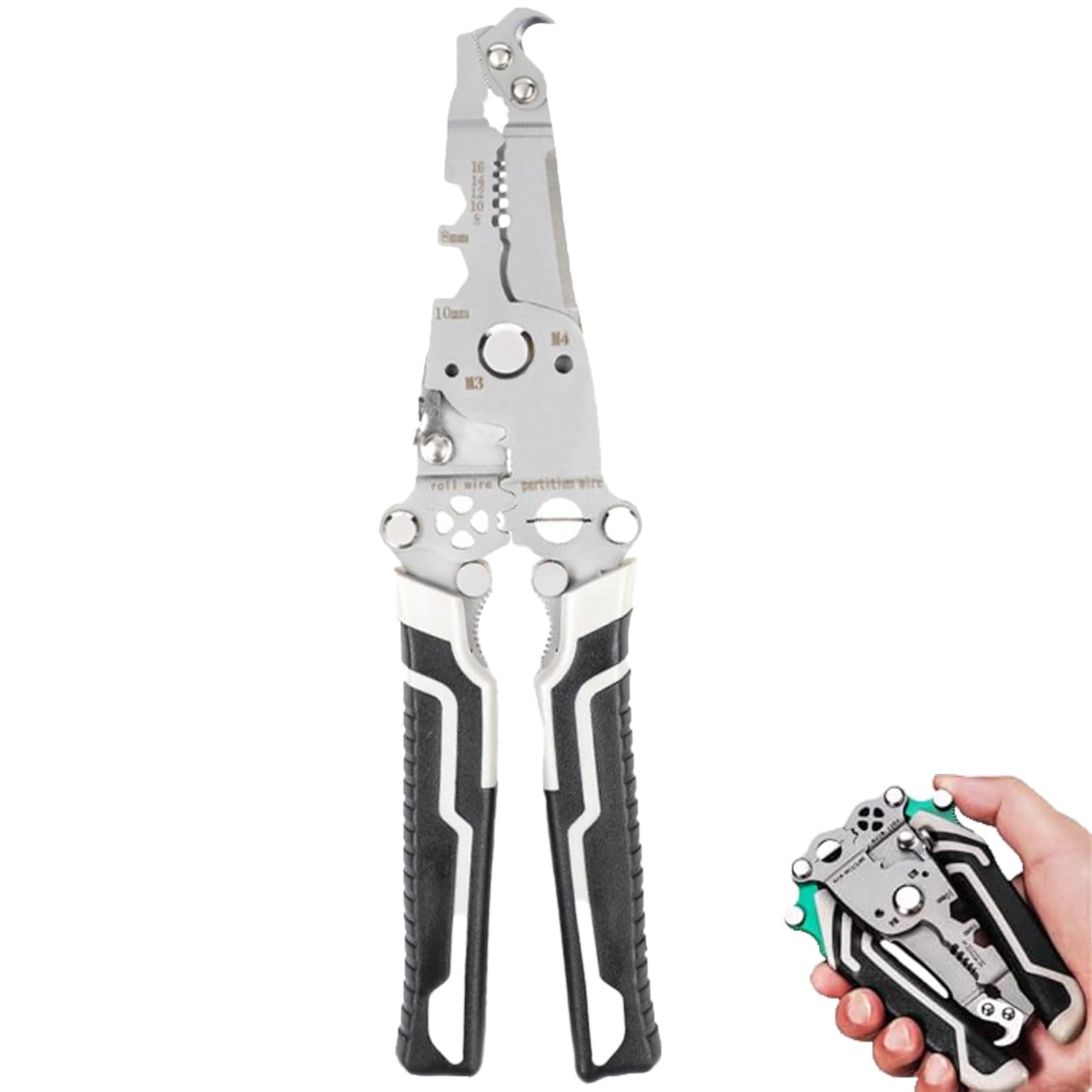 XZZ 18-in-1 Multifunctional Folding Pliers, 18 in 1 Wire Stripper ...