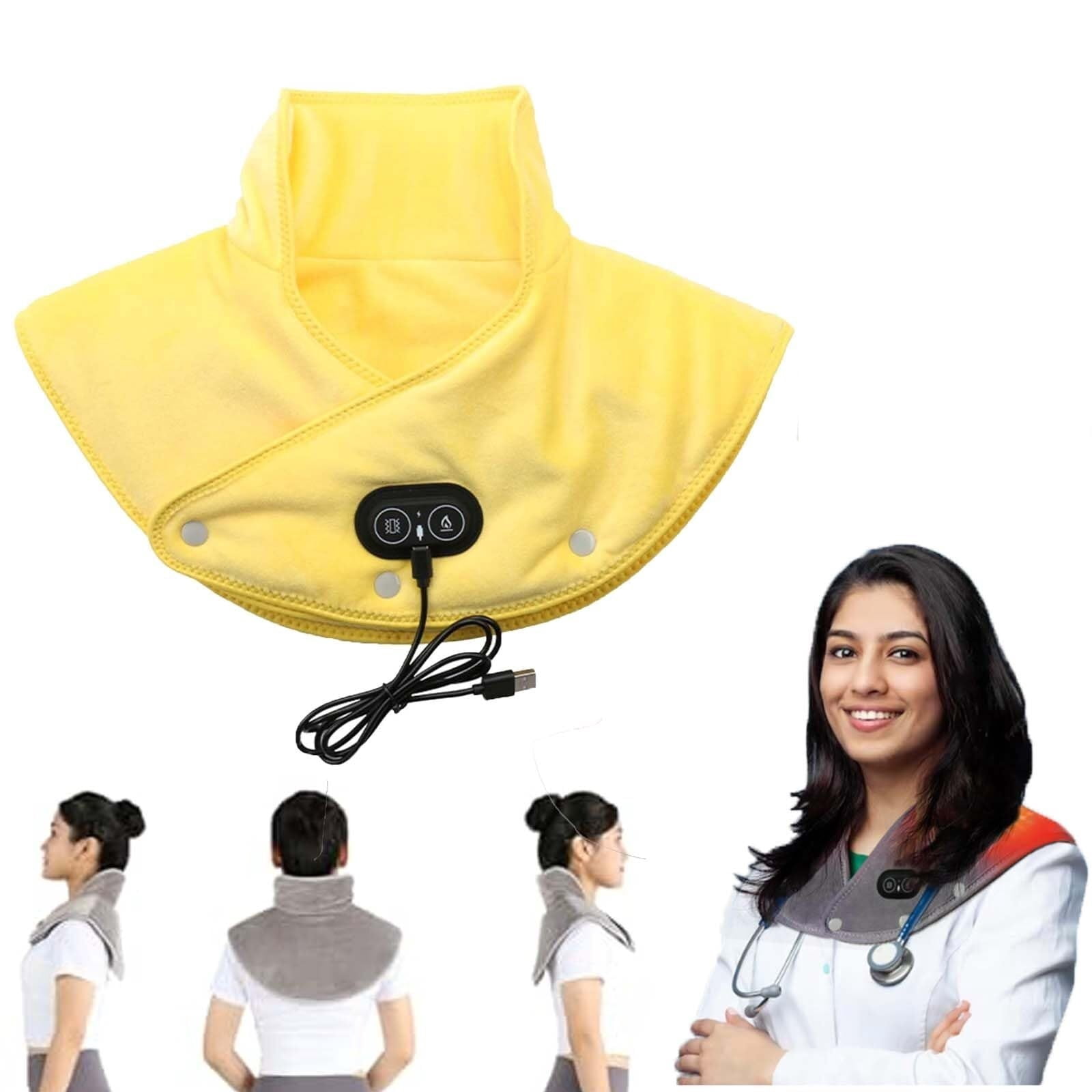 XZZ Neck and Shoulder Heating Pad, Electric Heating Pad with 3 Temp ...