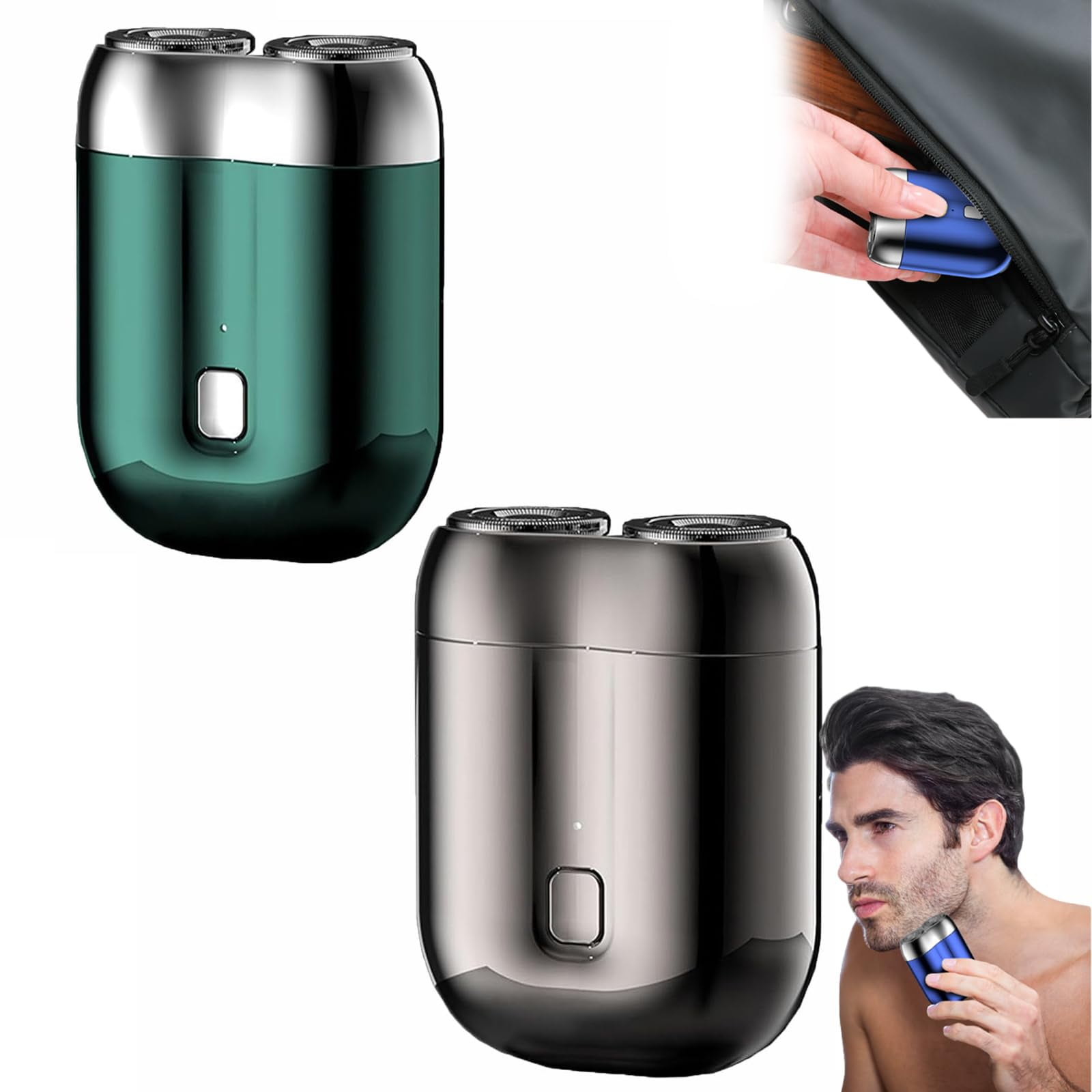 XZZ Shaver,Electric Razor,Mini Razor, Mini Dual-Head Electric Shaver ...