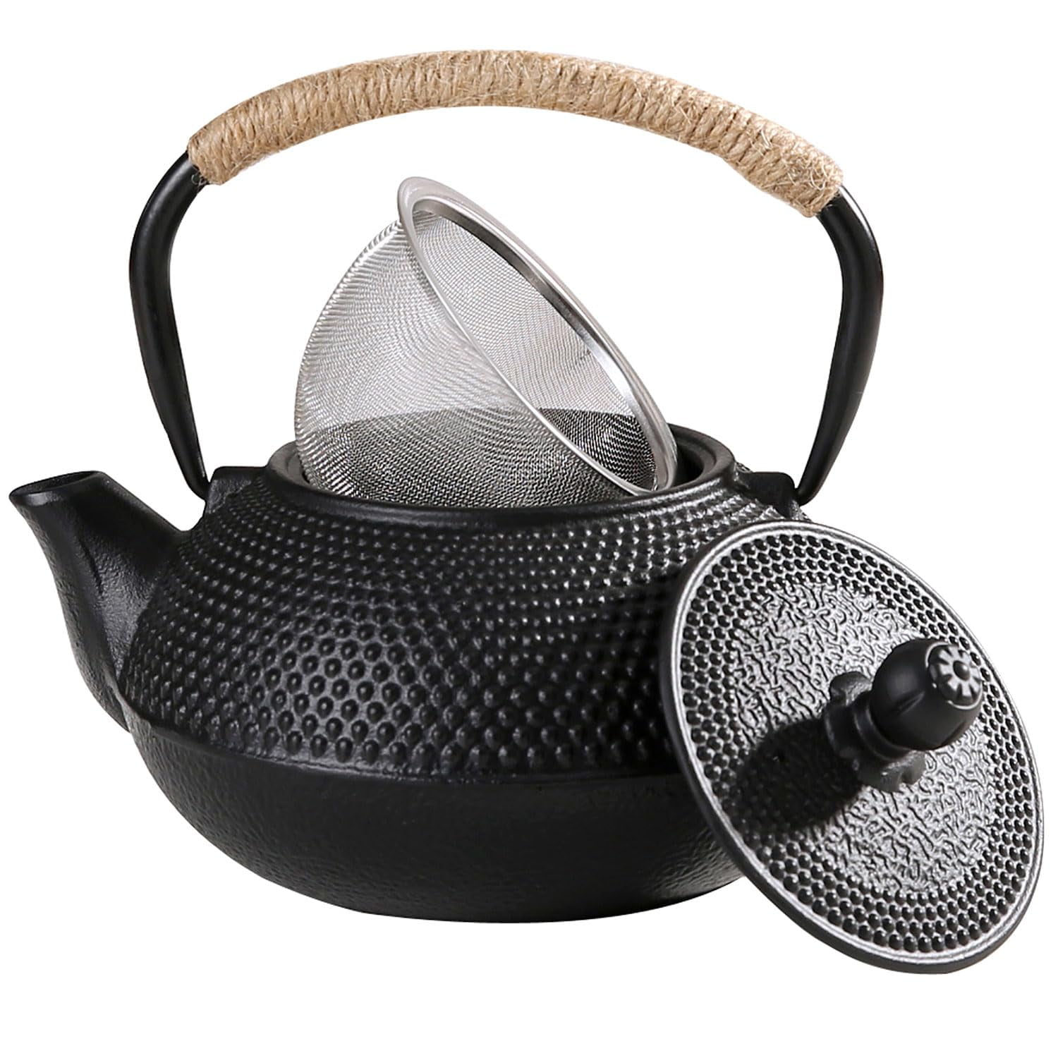 XZZ Small Cast Iron Teapot With Infuser For Loose Leaf Tea And Teabags ...