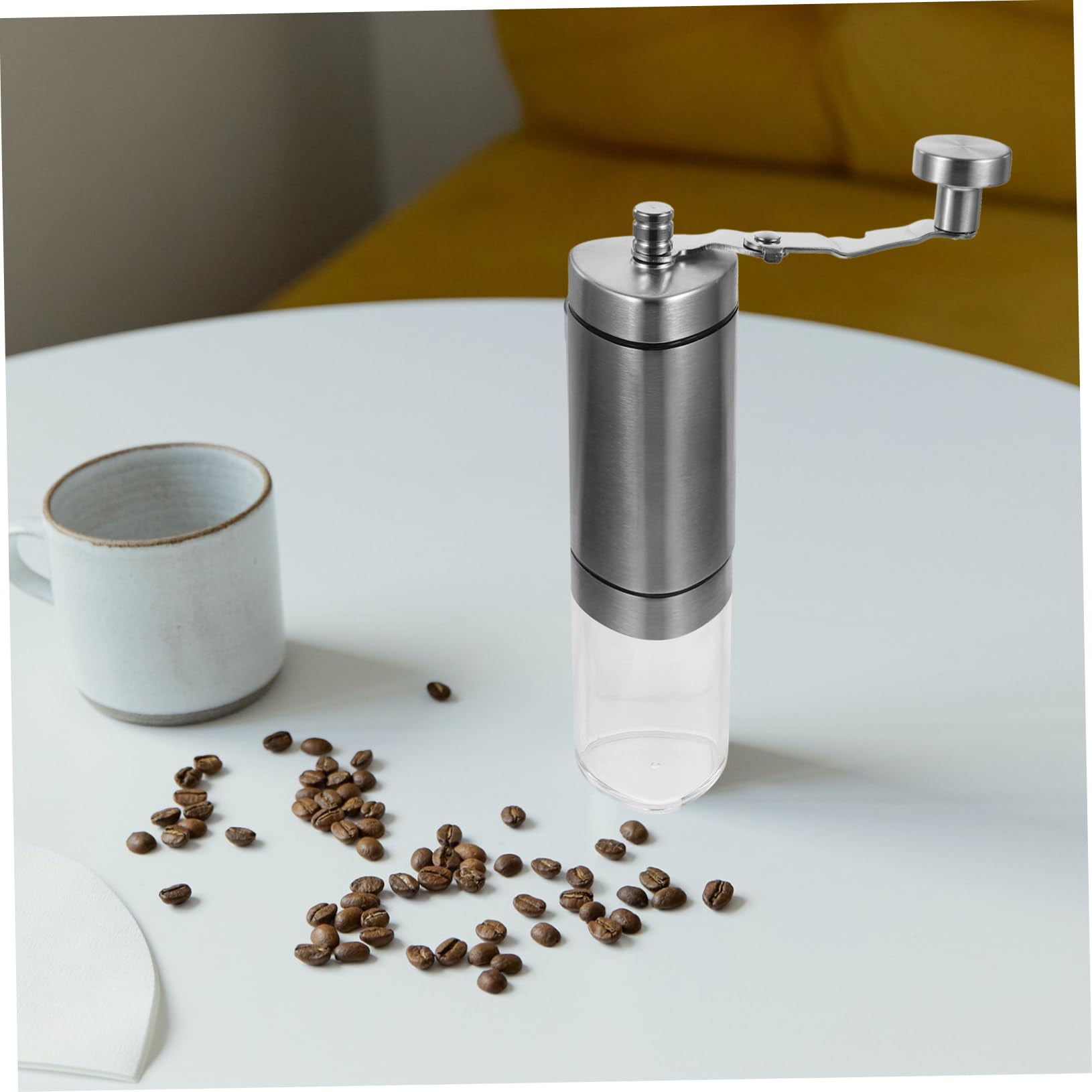 XZZ Upgrade Hand Coffee Machine Stainless Steel Triangle Handle Burr ...