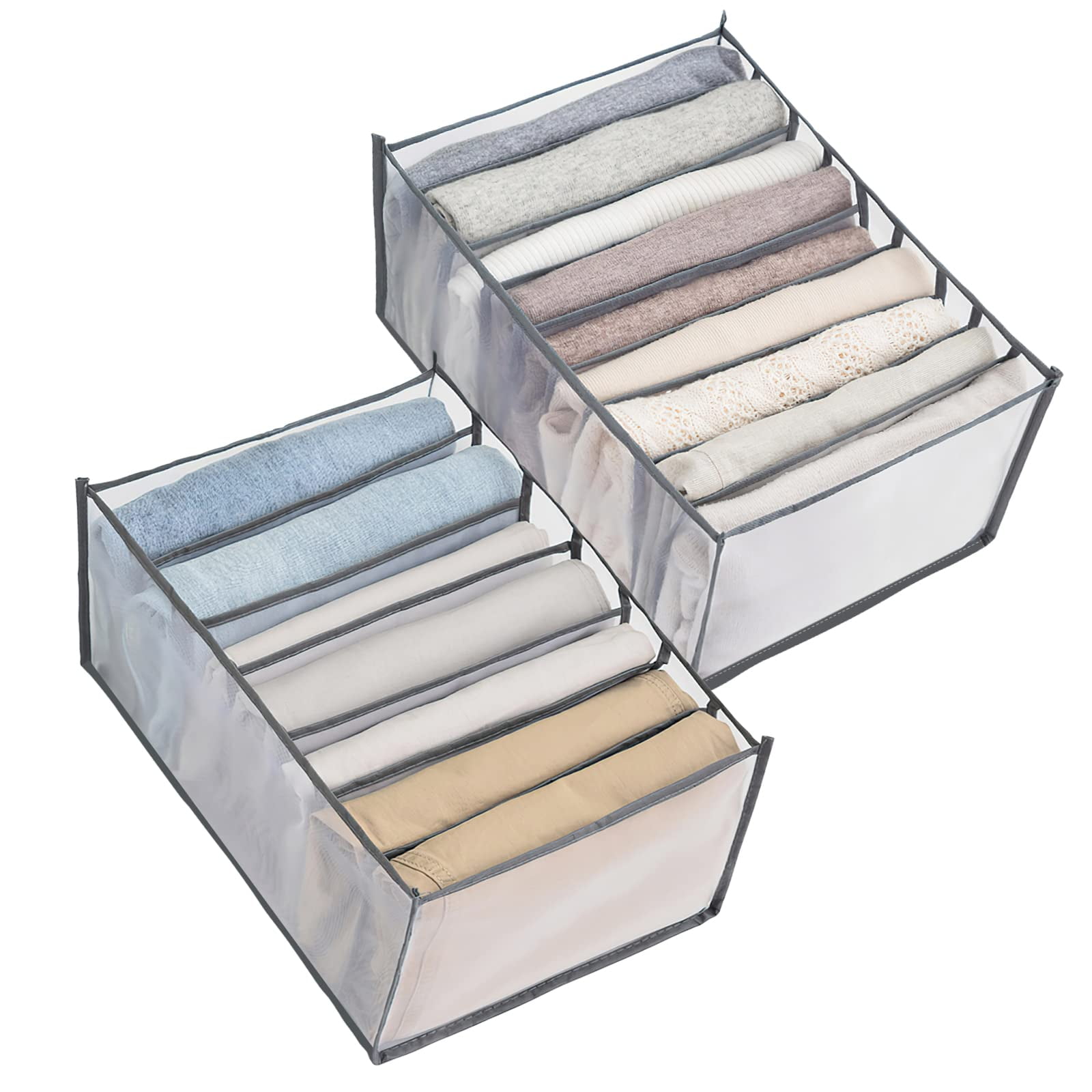 XZZ Wardrobe Clothes Organizer Storage for Clothes Mesh Nylon Drawers ...