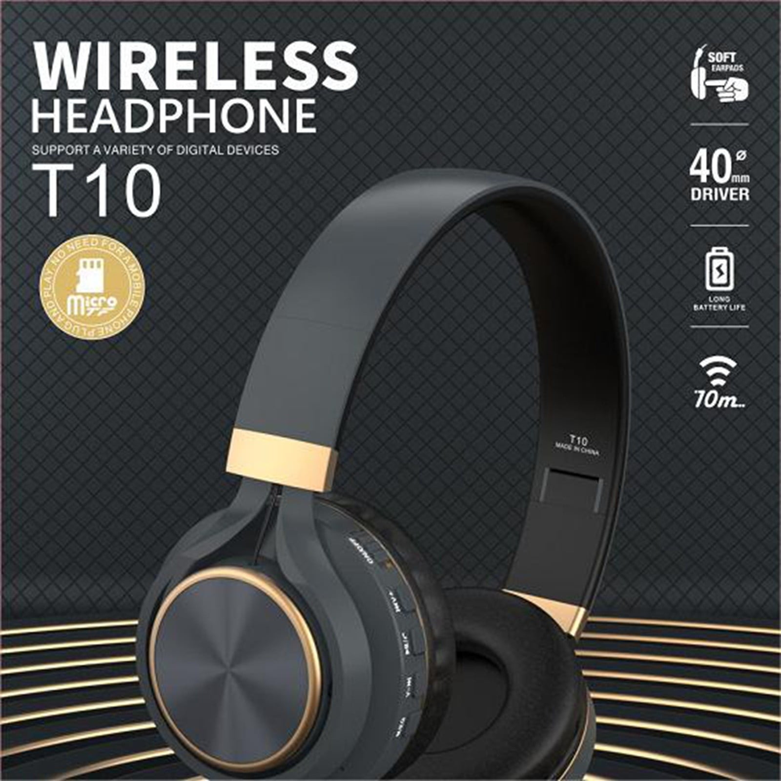 XZZjjl 3C Sleep Band Pro Portable Head Mounted Wireless Blueteeth Headphones Lightweight ...