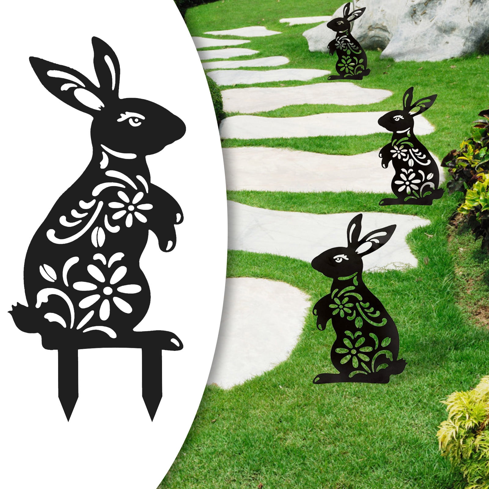 XZZjjl Earth Statue Art Animal Garden Inserts Acrylic Animal Hollow ...