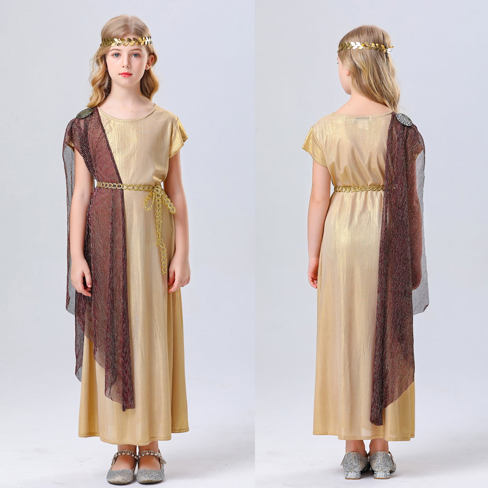 XZZjjl Girl Dress Kids Girl Short Toga Adult Roman Greek Dress ...