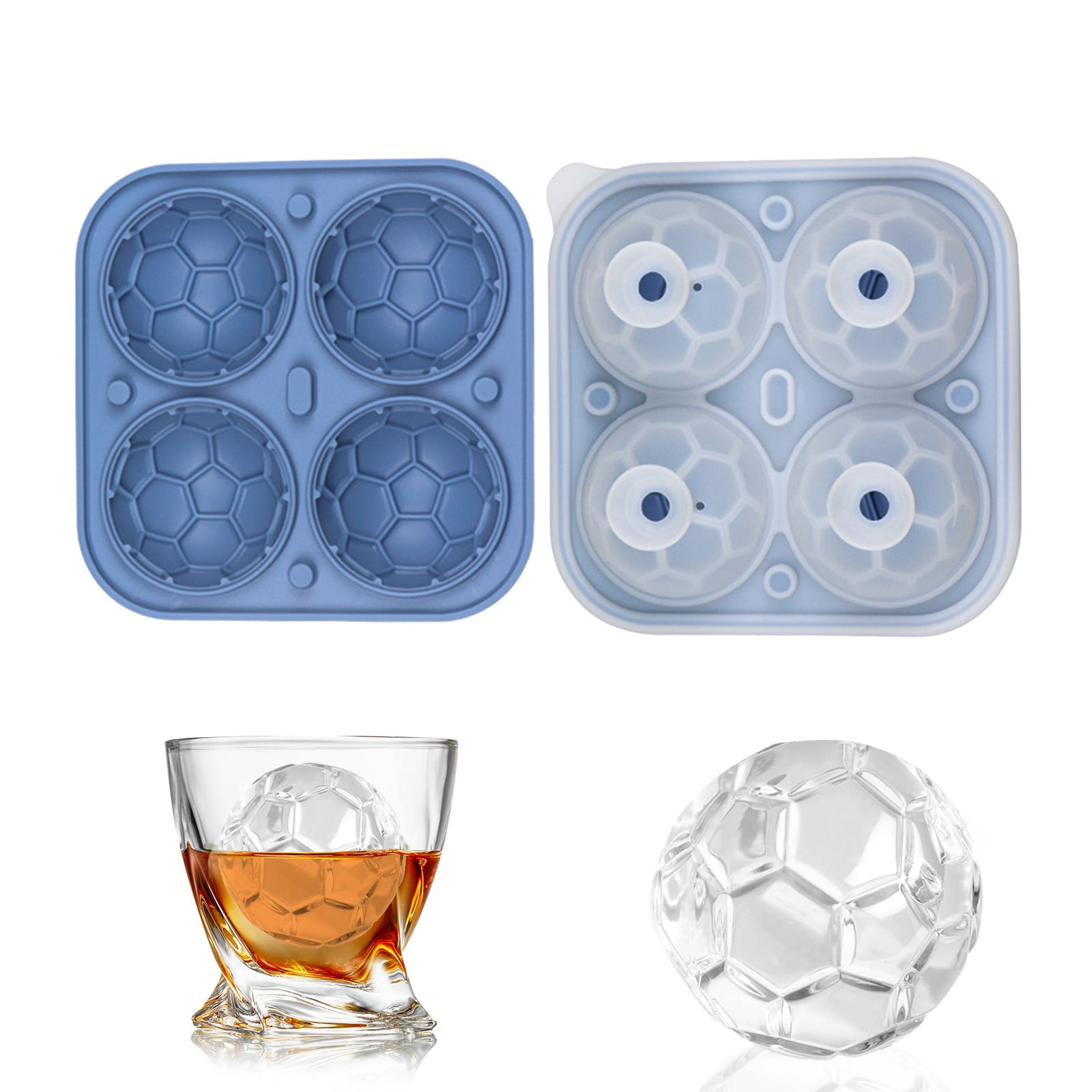 XZZjjl Home Decor Silicone Ice Trays for Freezer Basketball Football ...