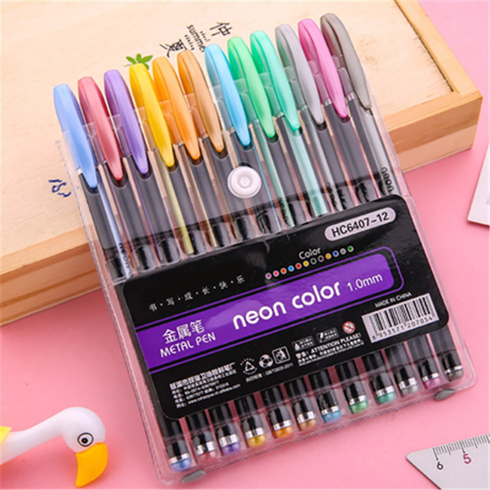 XaTanion Glitter Gel Pens Flash Pen Fluorescent Marker Pen Marker Pen ...