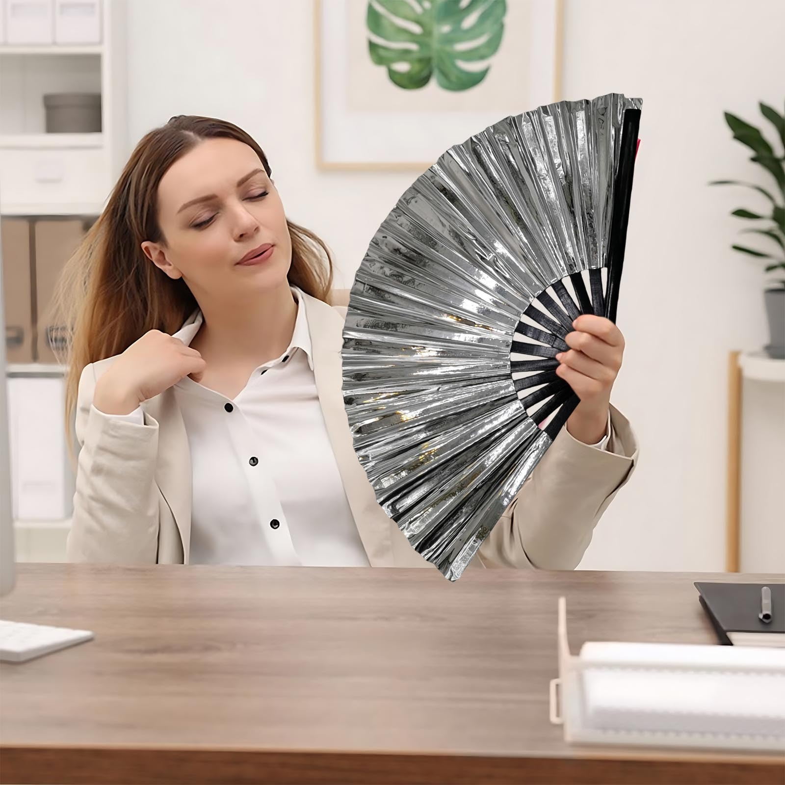 XaTanion Handheld Fan Boots On The Ground Fan Large Folding Hand Clap ...