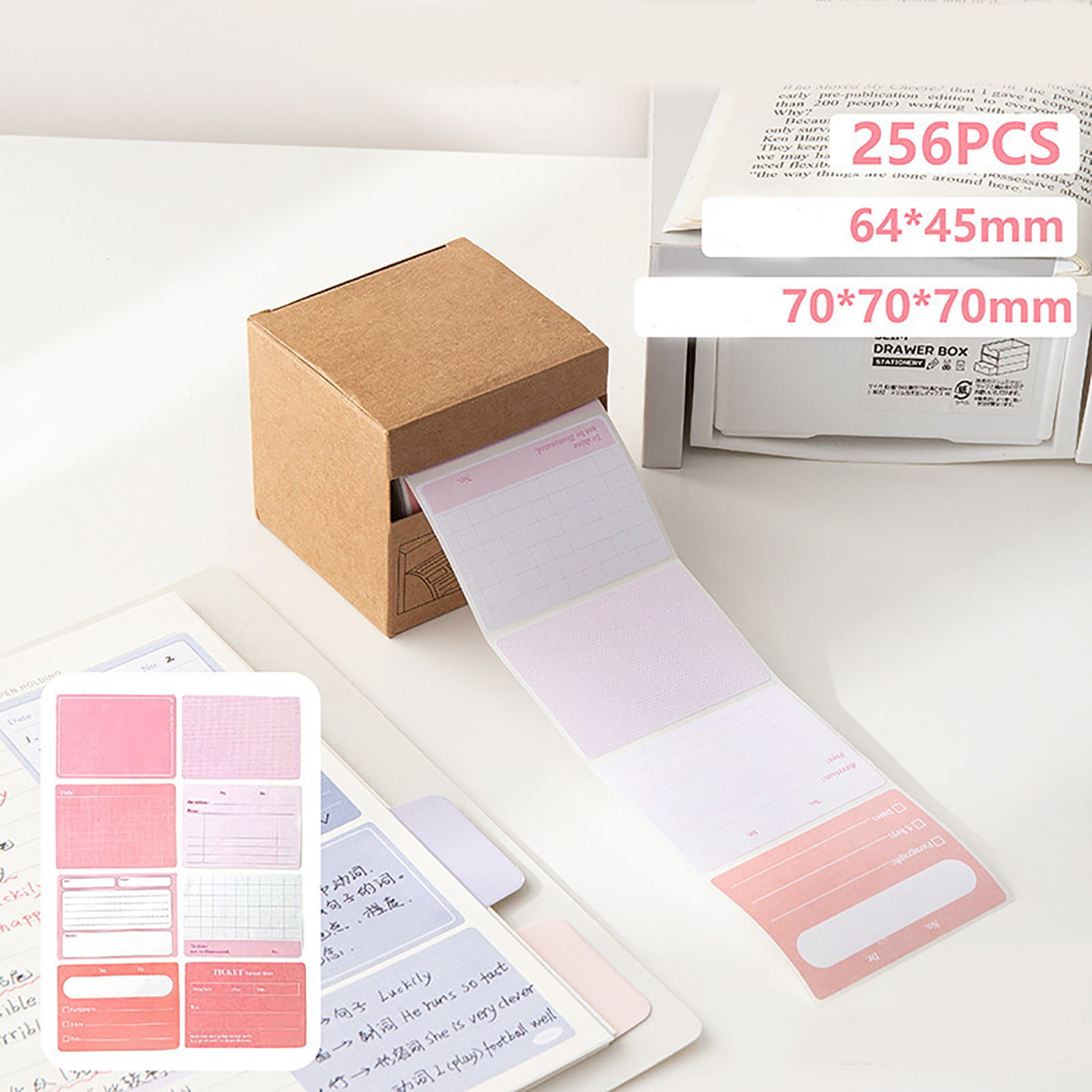 XaTanion Sticky Notes Paper Pull Out Labels Stickers Boxes Drawing Full ...