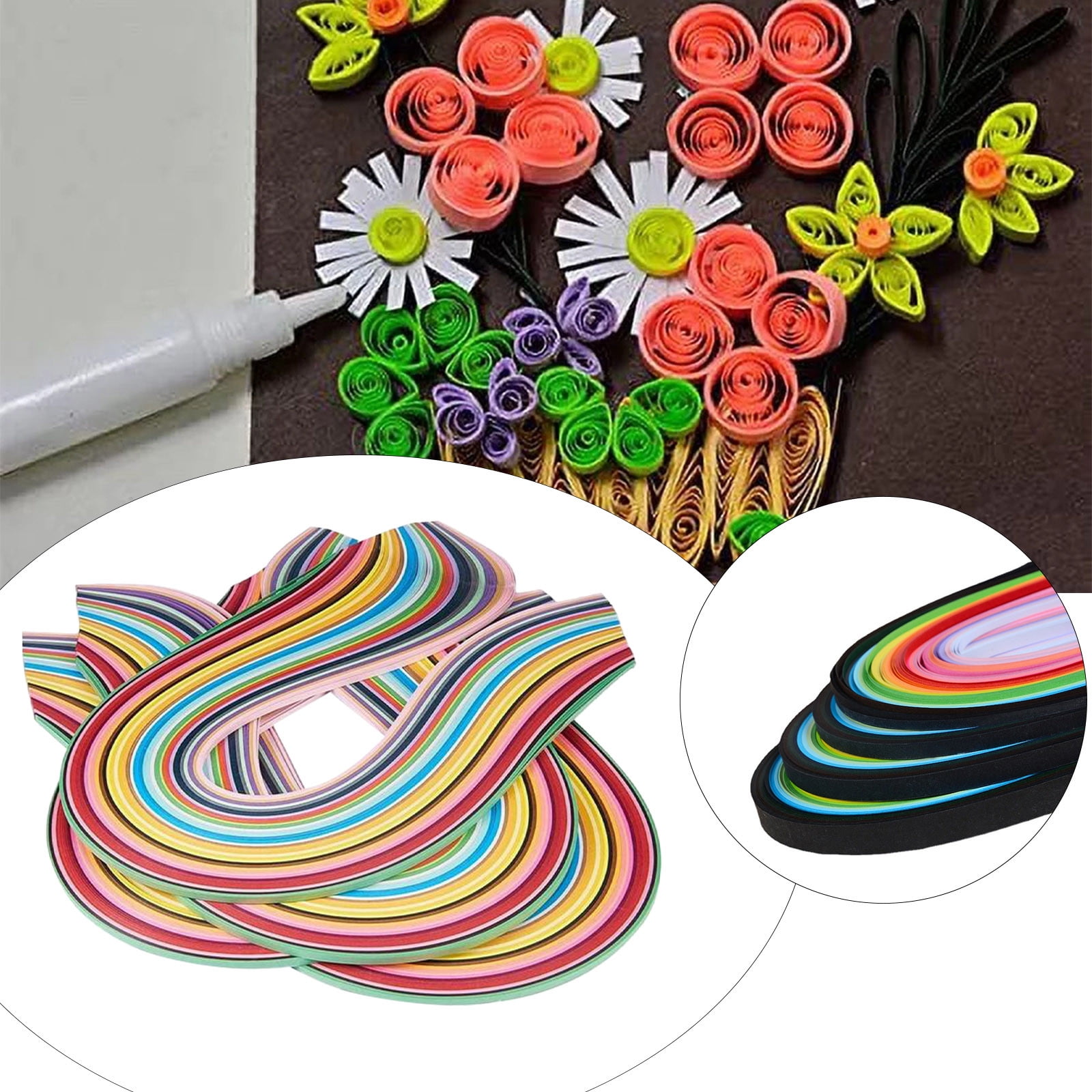 XaTanion Color Strips Paper Mixed Color Paper Kit 36 Color Paper Strip ...