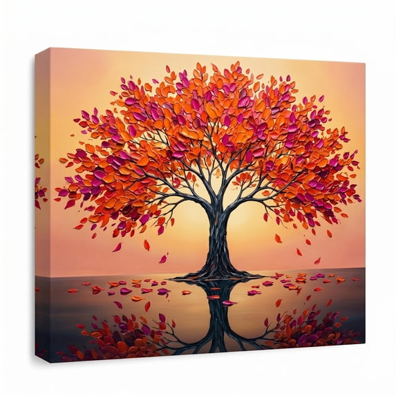 XaaKee Canvas Art Prints Dark Trunk Textured Tree Art Expressive ...