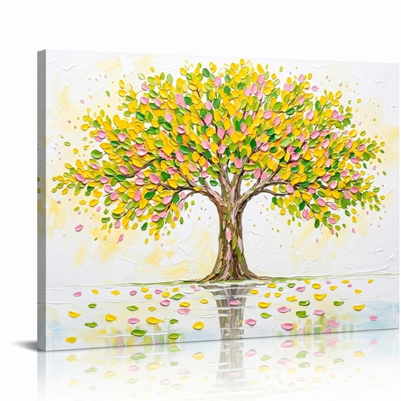 XaaKee Canvas Prints Wall Art Wide Spreading Tree Textured Modern ...