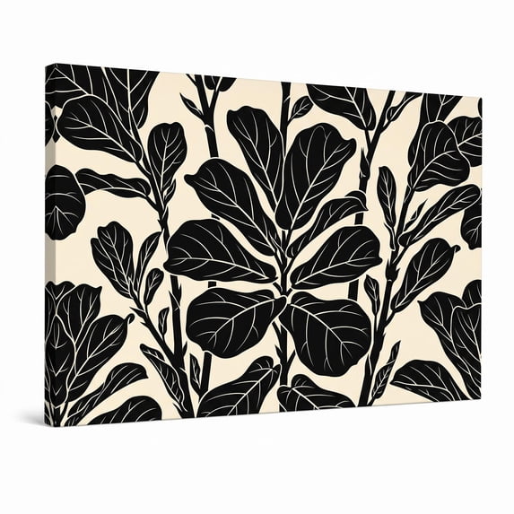 XaaKee Canvas Wall Art Prints Fiddle Leaf Botanical Illustration Mid ...