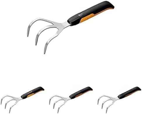 Xact Hand Rake, Heavy Duty Gardening Hand Tool with Ergonomic Handle ...