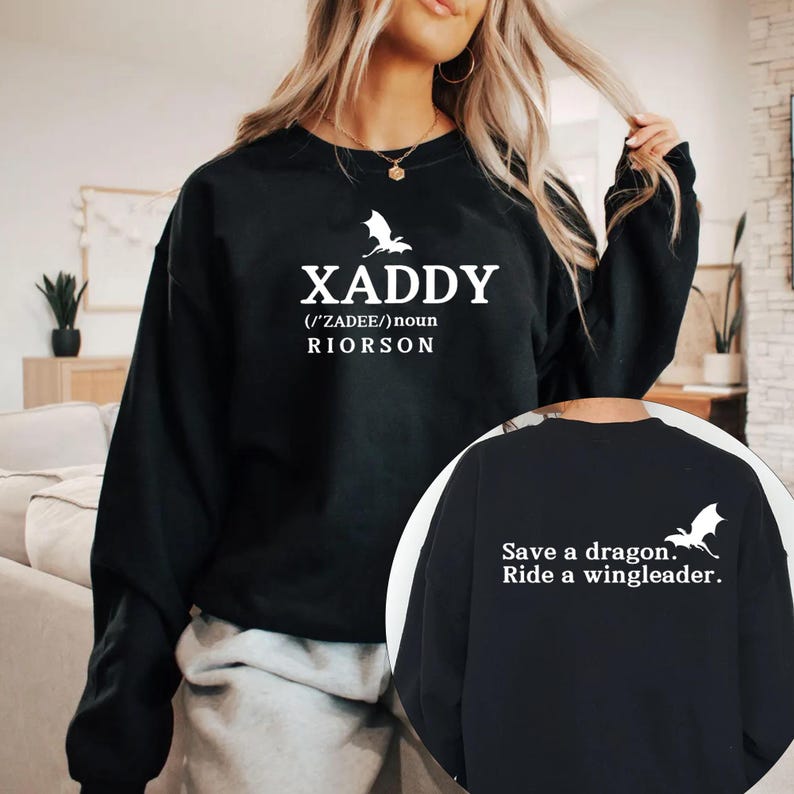 Xaddy 2 sides Shirt Onyx Xaddy, Riorson, Xaden, Onyx Fourth, Dark ...