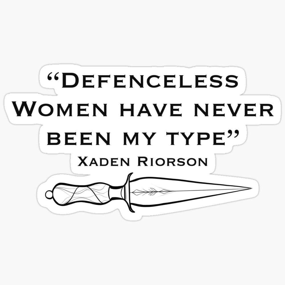 Xaden Riorson Quote Fourth Wing Sticker Phone Decal Water Bottle ...