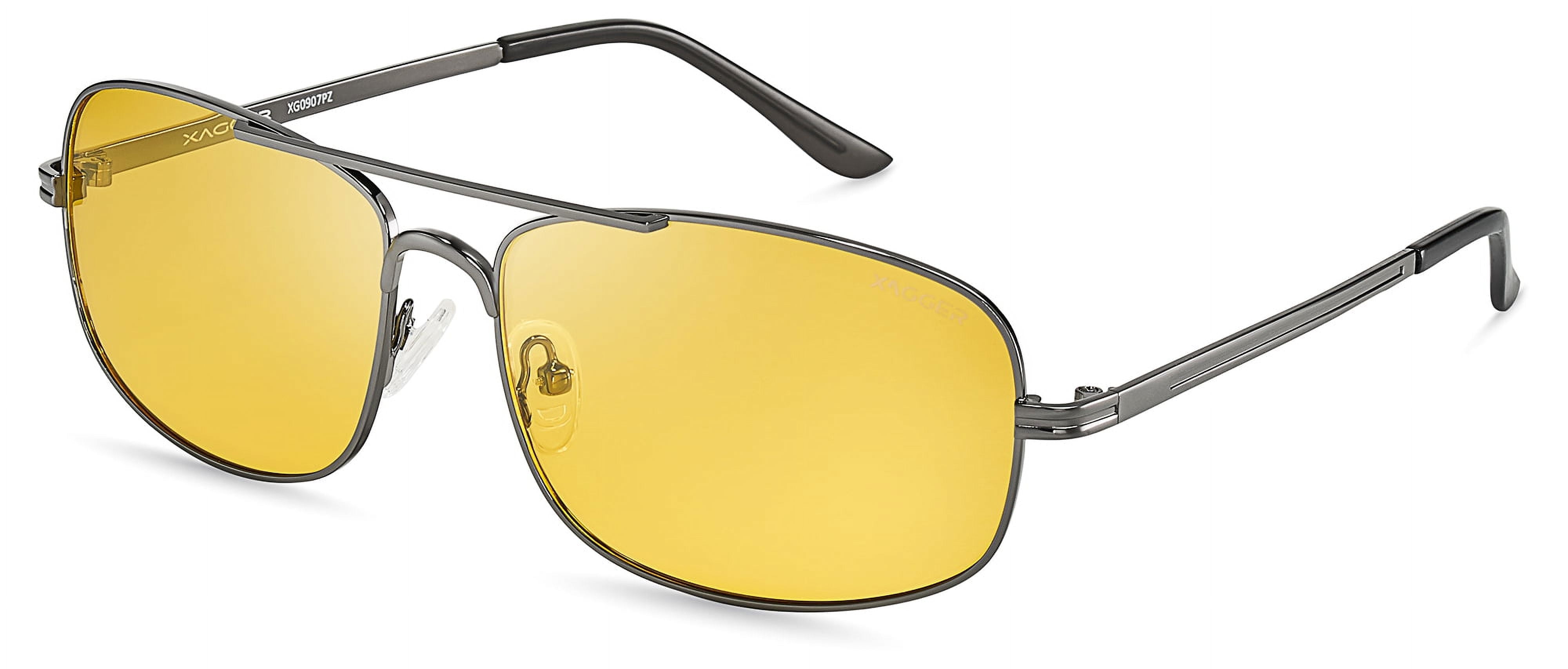 Xagger Oval Polarized Brow Bar Aviator Sunglasses For Men Pilot Metal