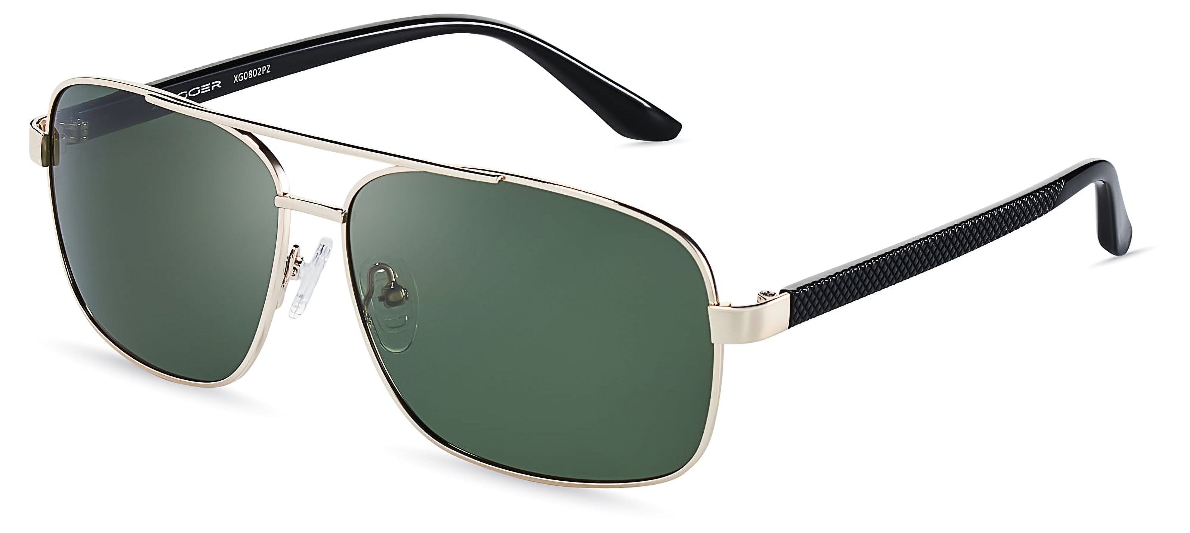 Xagger Polarized Square Aviator Sunglasses for Men Classic Driving ...