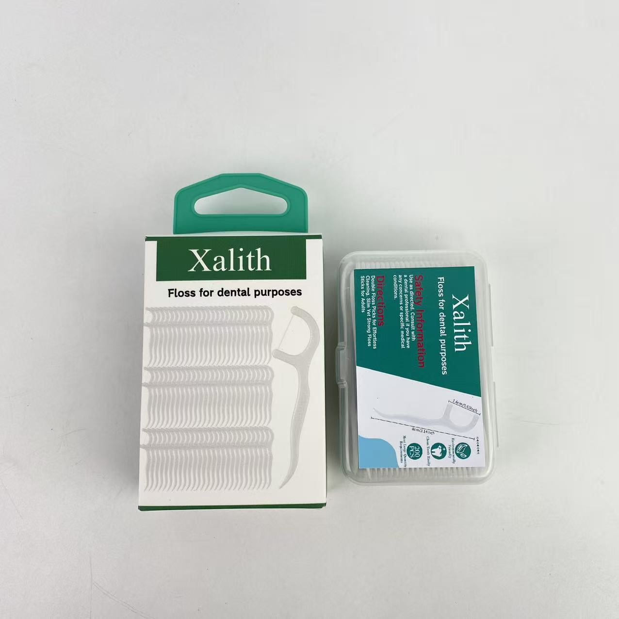 Xalith Floss for dental purposes,Floss Picks, 100 Count - Unbreakable ...
