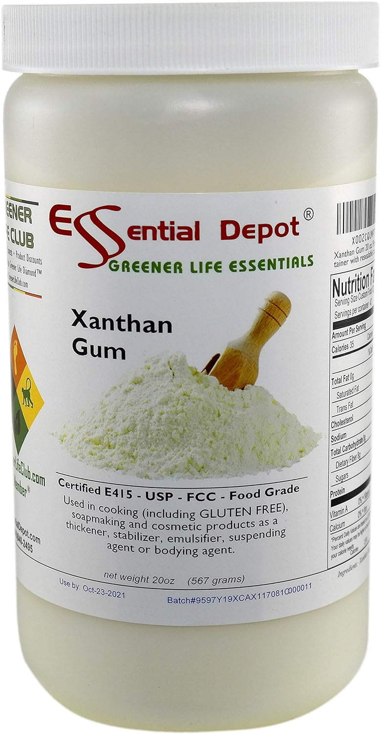 Xanthan Gum 20 oz. Powder USP FCC Food Grade - Gluten Free Cooking ...