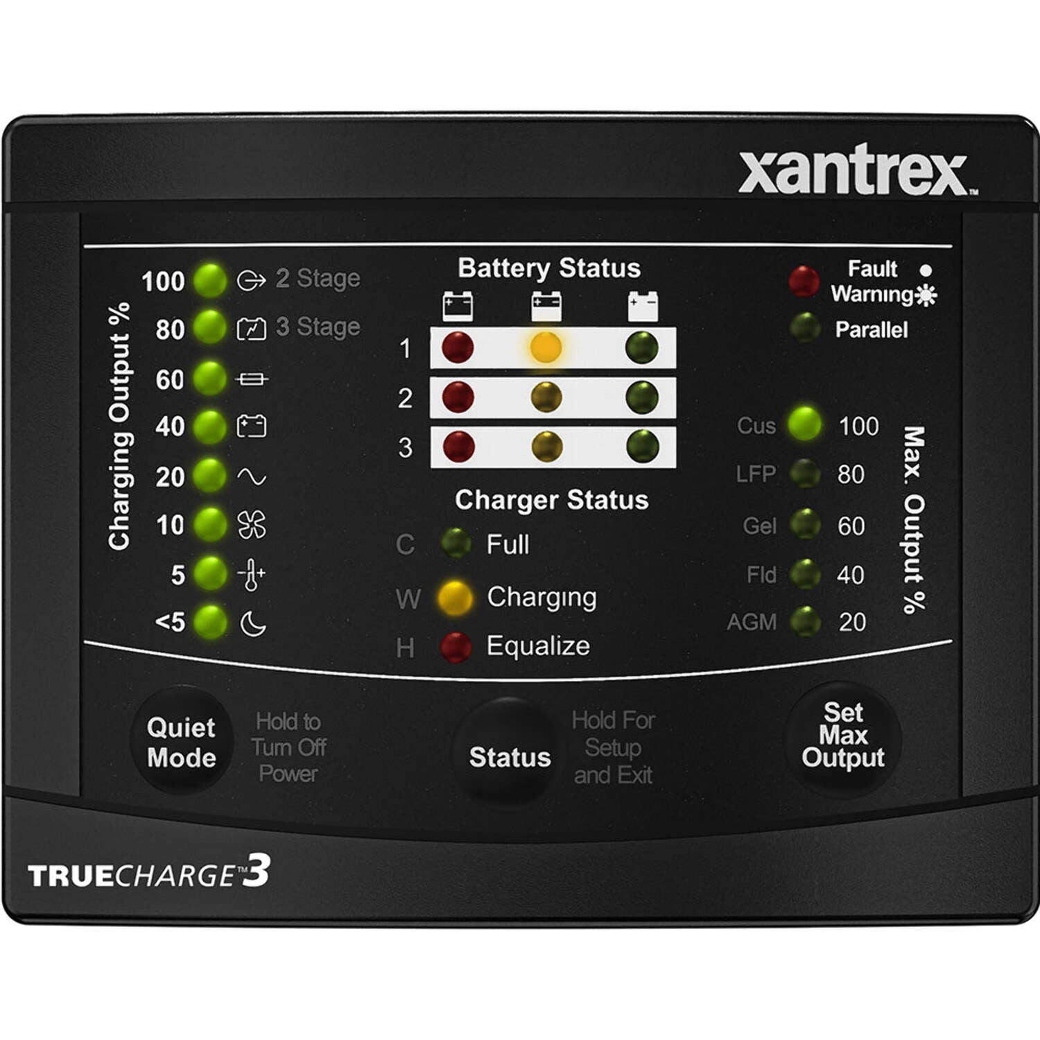 Xantrex TRUEcharge3 Remote Panel [808-8040-10] - Walmart.com