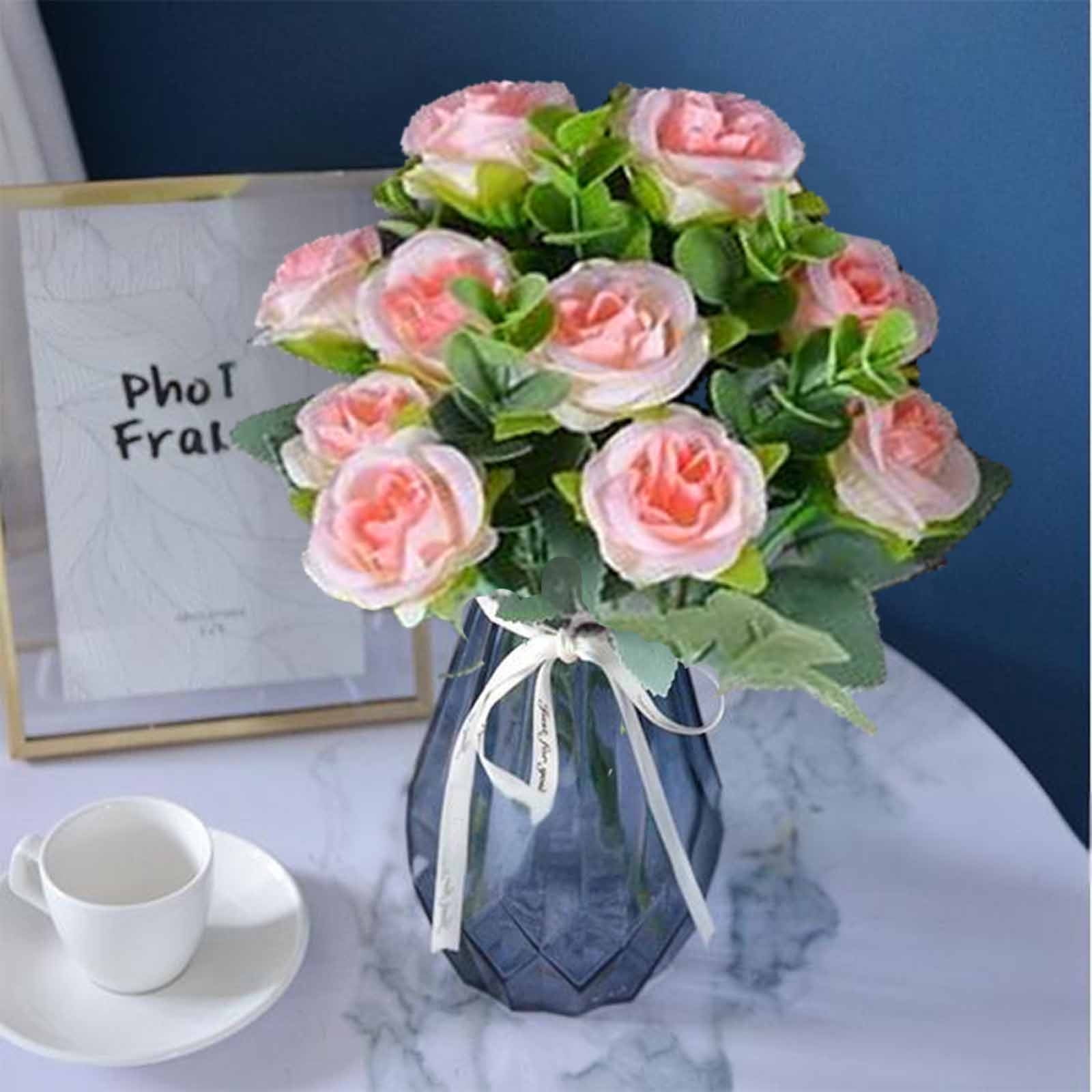 Xaoshaoyi Artificial Rose Flower Money Rose Flower Silk Flowers 5 Forks ...