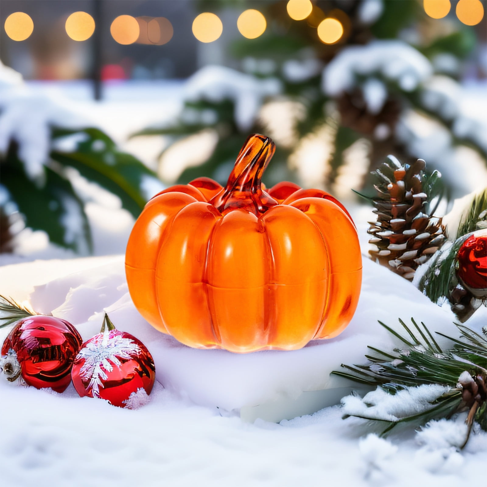 Xaoshaoyi Crystal Pumpkin Jar with Cover, Glass Decorative Wedding ...