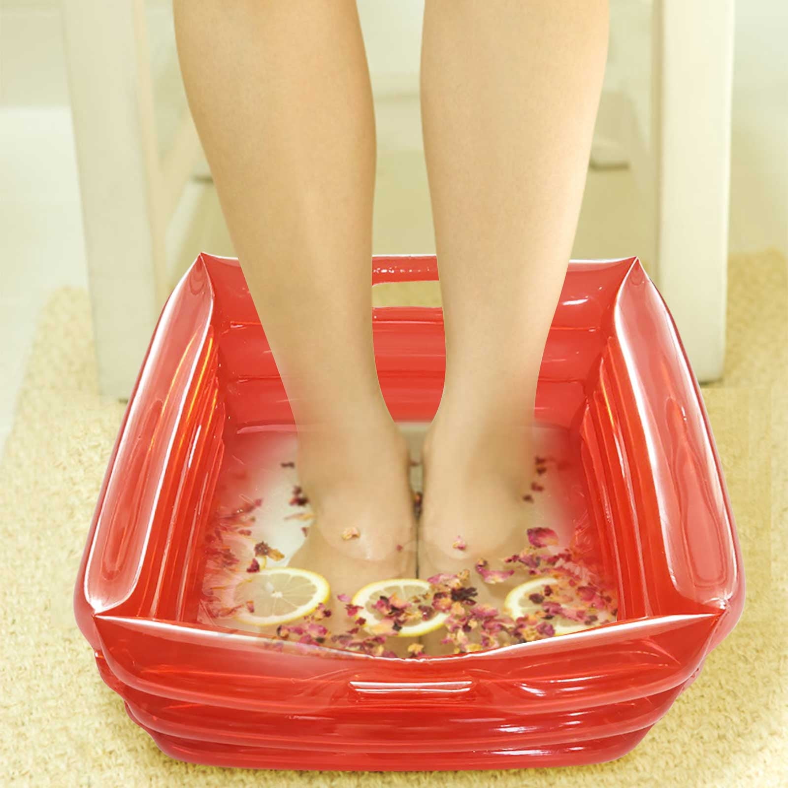 Xaoshaoyi Inflatable Pool Foot Bath Basin-PVC Inflatable Footbath ...