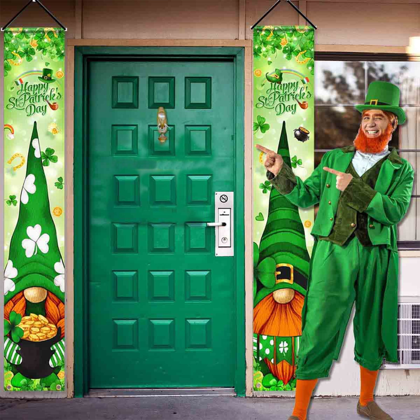 Xaoshaoyi St. Patrick's Day Decorative Front Porch Irish Family ...
