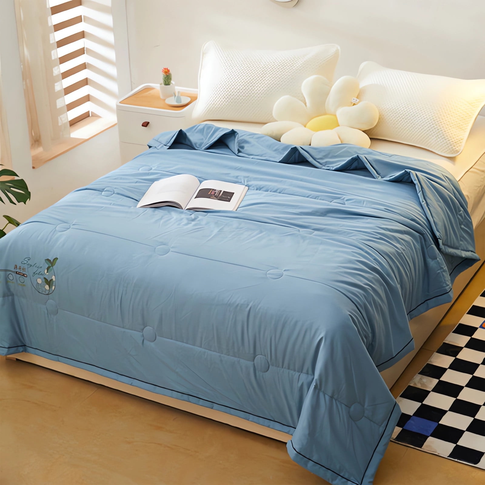 Xaoshaoyi Summer Cool Quilt Twin/Twin Extra Long Comforter Lightweight ...