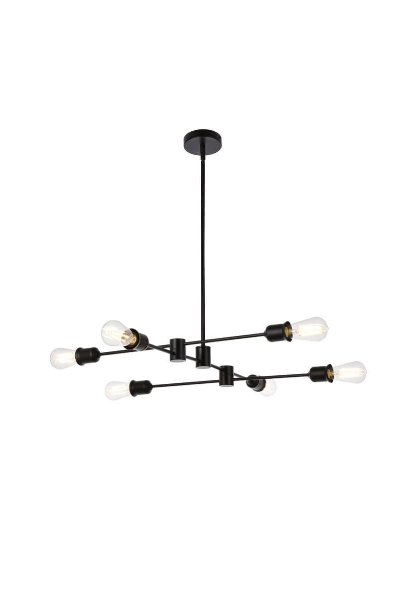 Xaviel 6 Light Pendant in Black - Walmart.com